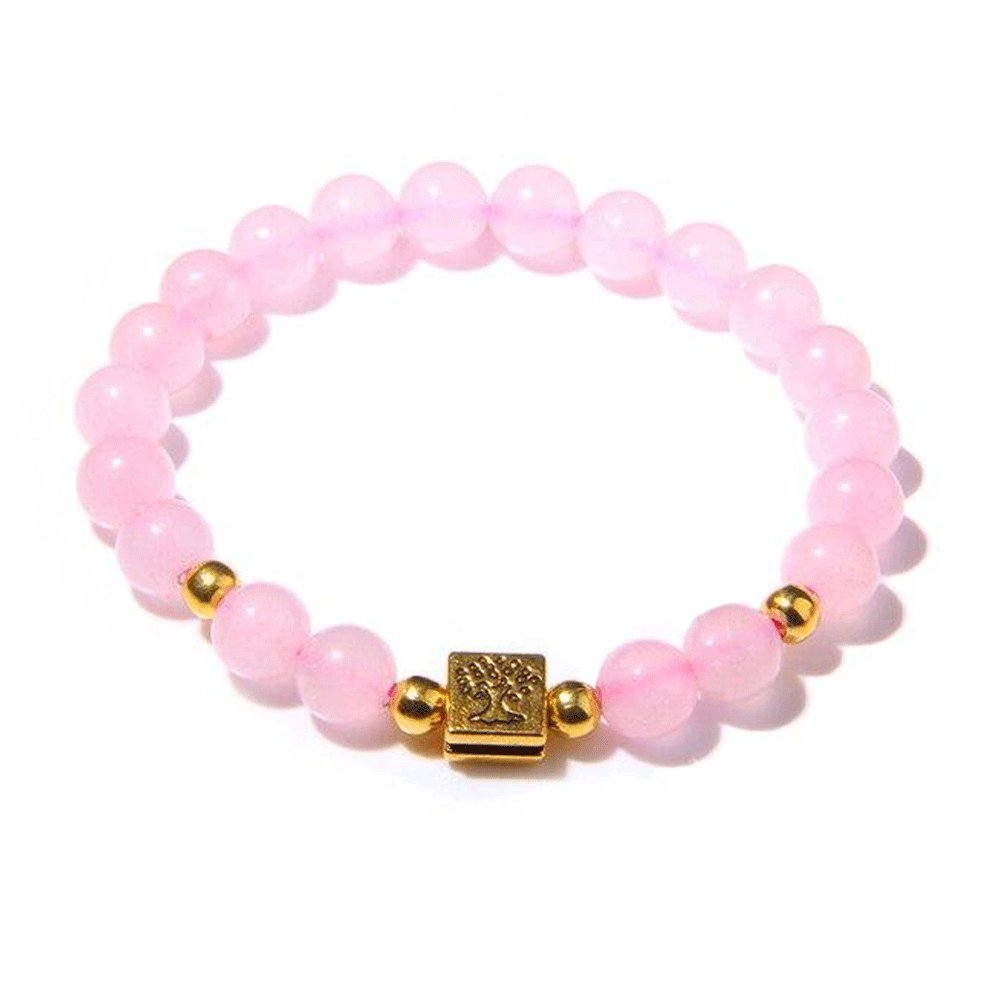 Bracelet Pierre Quartz Rose "Gerda" – Citrine